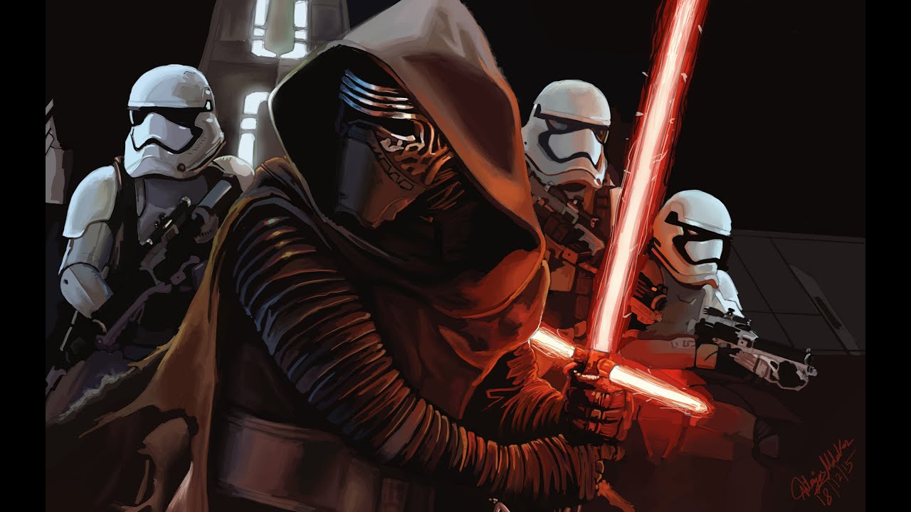 Star Wars - The Force Awakens | Digital Painting | Photoshop Time Lapse ...