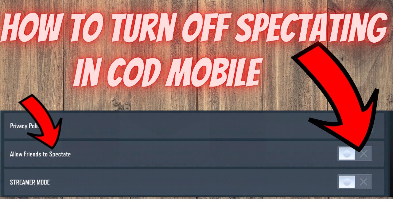 How to turn off spectating in cod mobile - YouTube