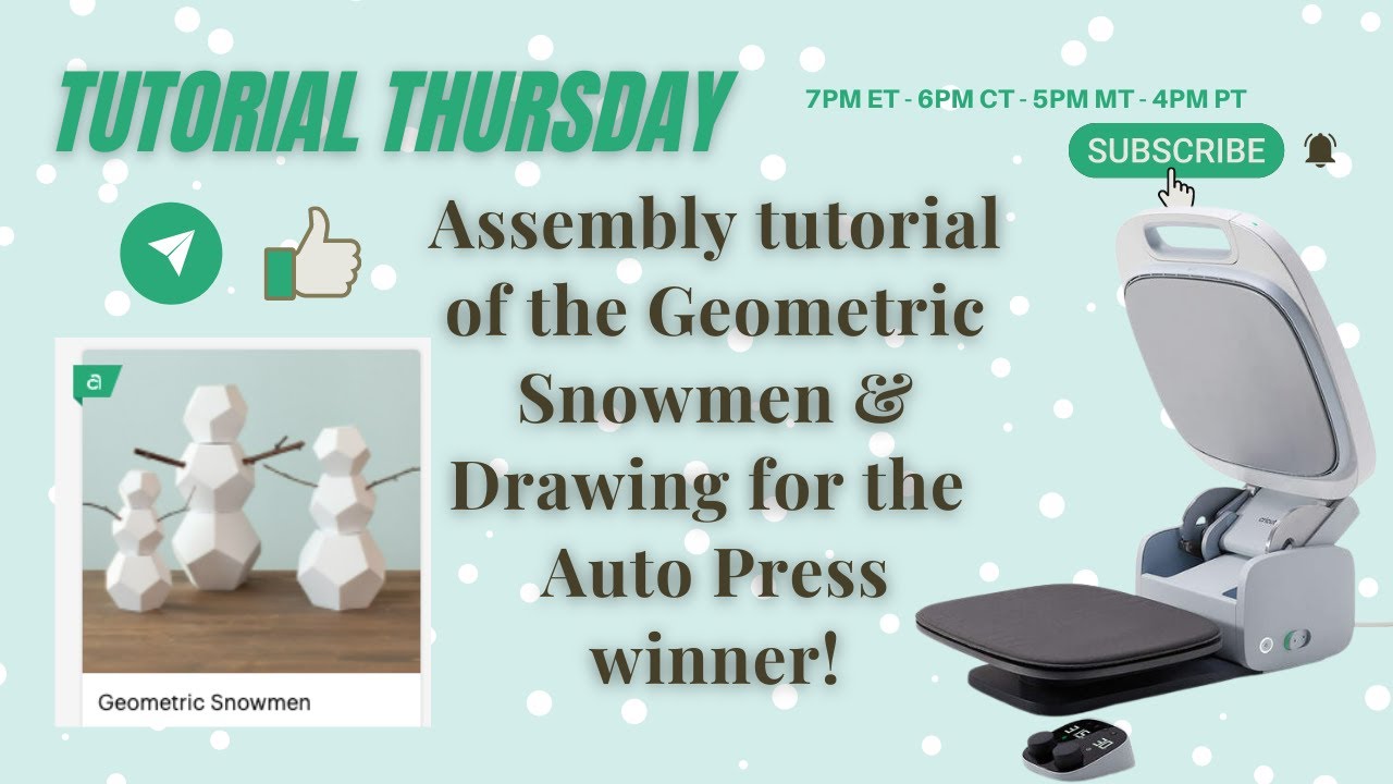 GEOMETRIC SNOWMEN ASSEMBLY & THE AUTOPRESS GIVEAWAY - YouTube