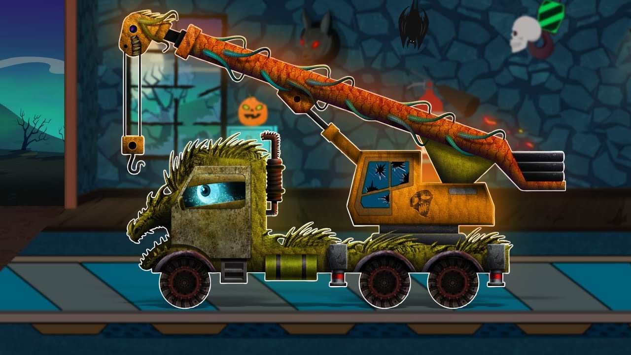 Scary Crane Car Garage Formation Video for Kids And Babies - YouTube
