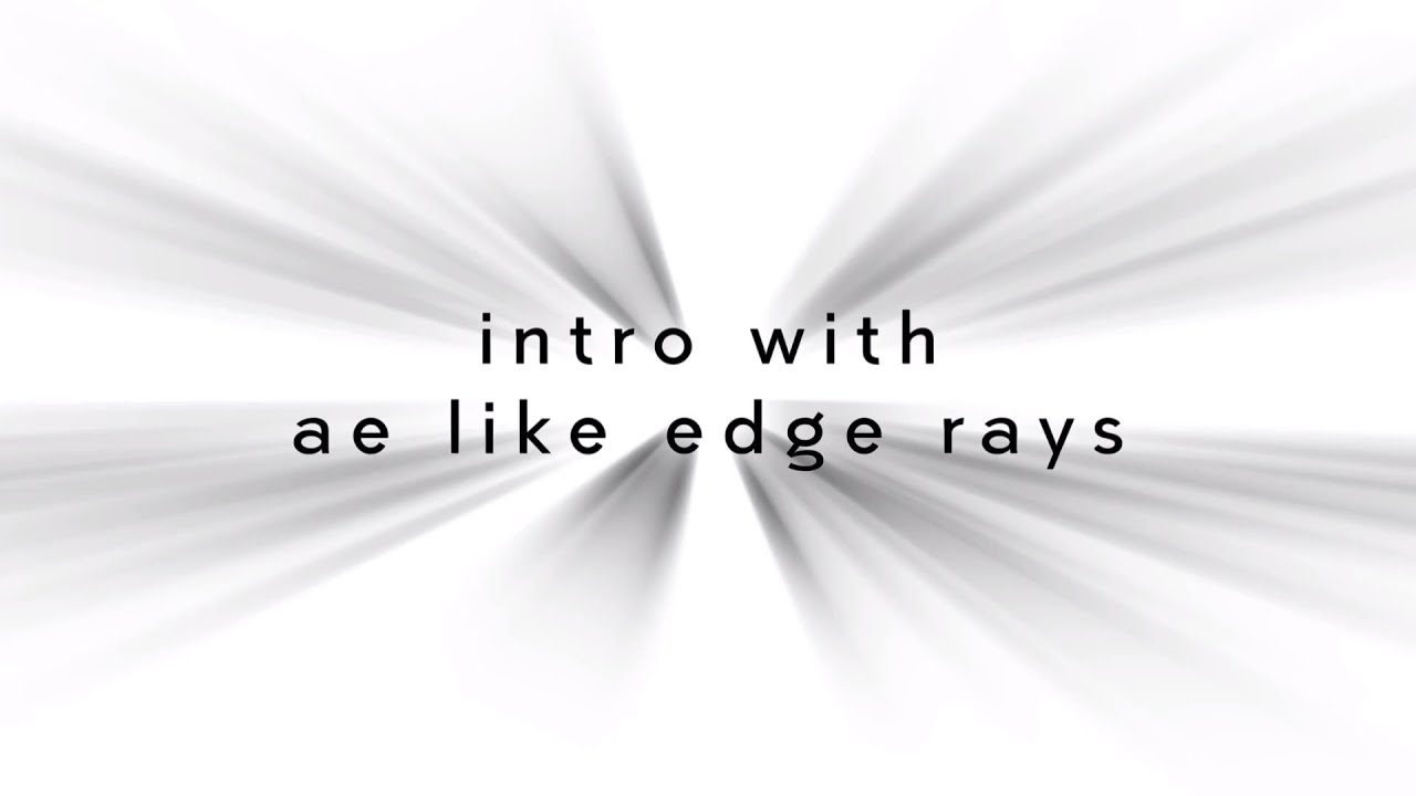 intro with edge rays | videostar | - YouTube