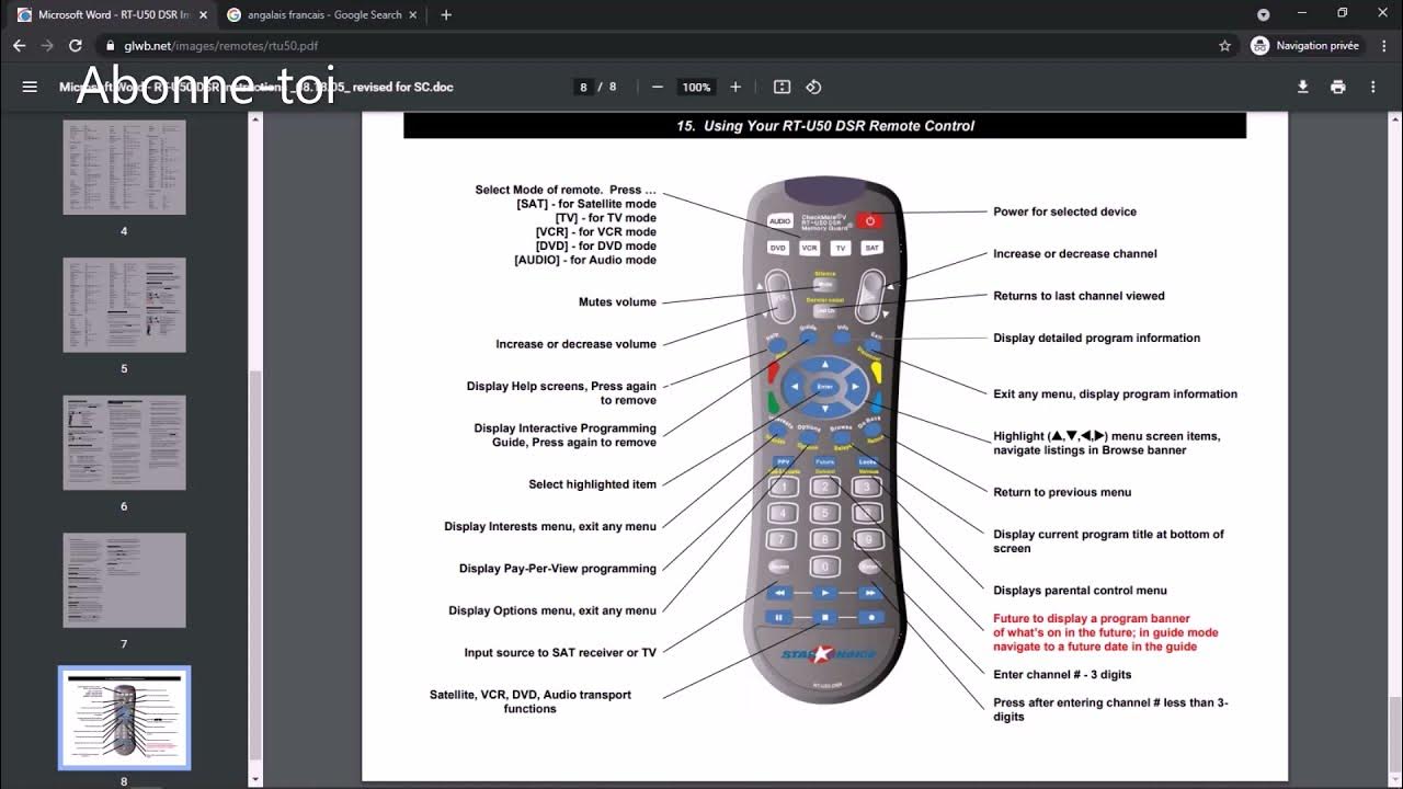 Comment et où trouver les codes d'une télécommande universelle - YouTube