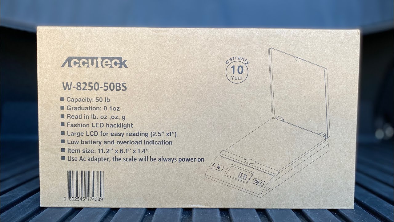 Accuteck All-In-One Series A-PT50 Digital Postal Scale (Silver) - YouTube