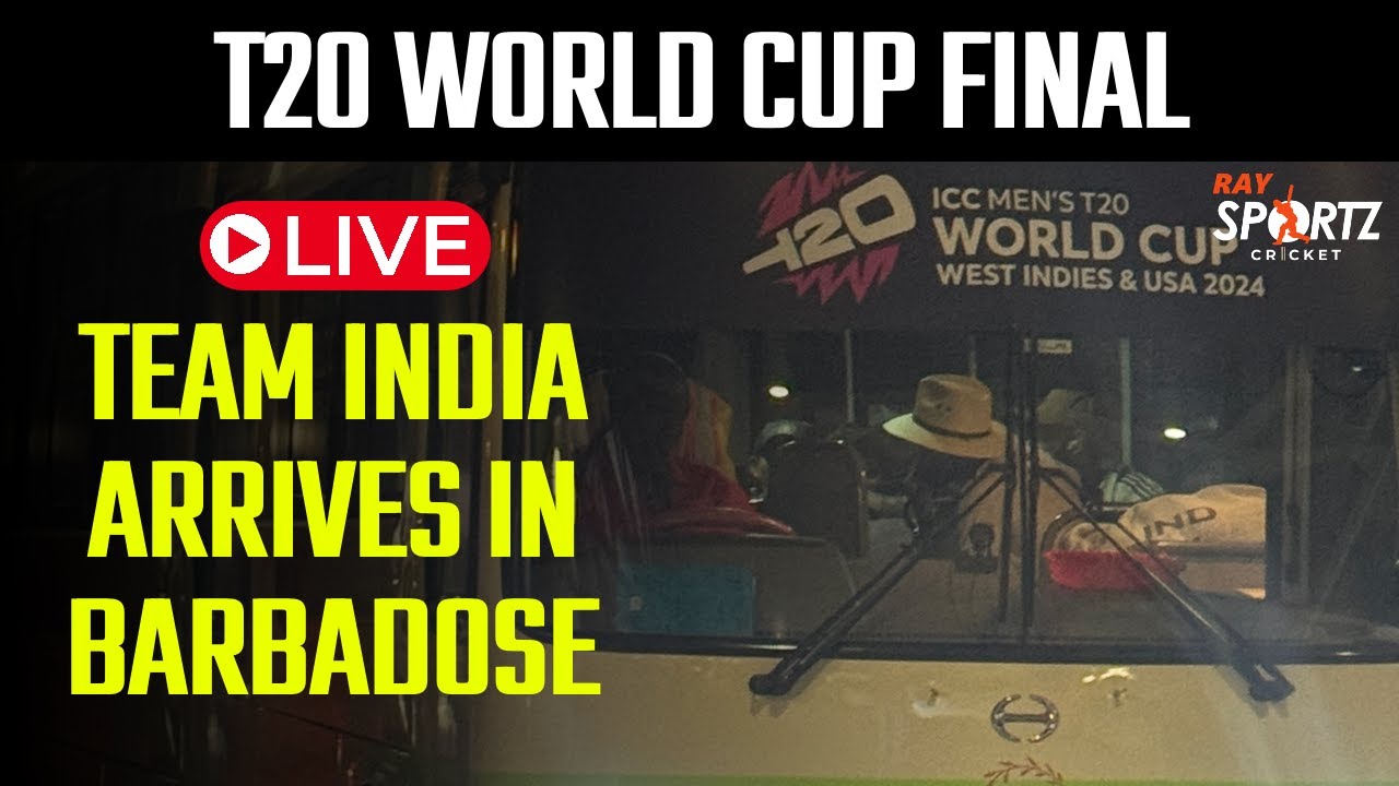 LIVE: Team India arrives in Barbados For T-20 World cup Final - YouTube