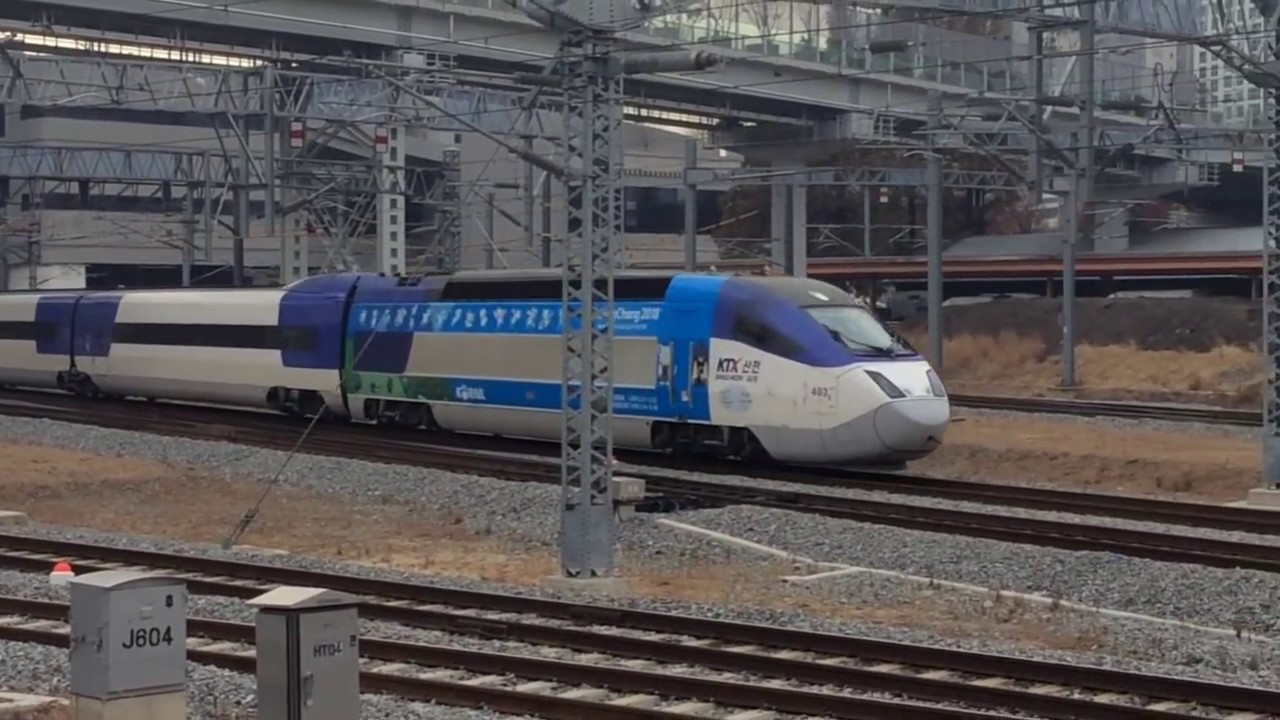 코레일 KTX-산천, South Korea bullet train KTX-Sancheon - YouTube