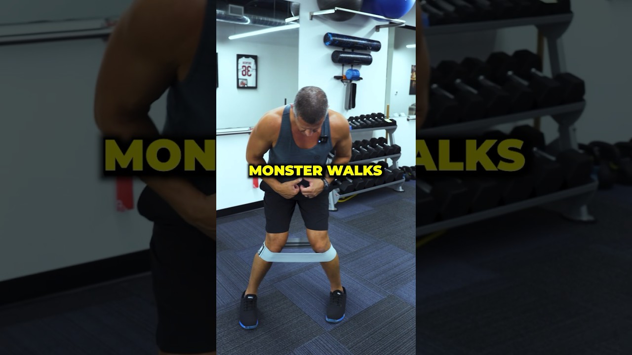Do monster walks correctly for your knee pain! #fitness #kneepain - YouTube