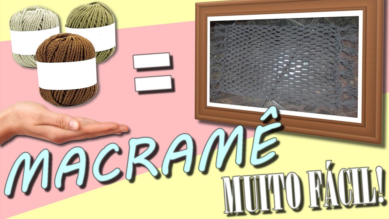 TAPETE DE MACRAME PASSO A PASSO - YouTube