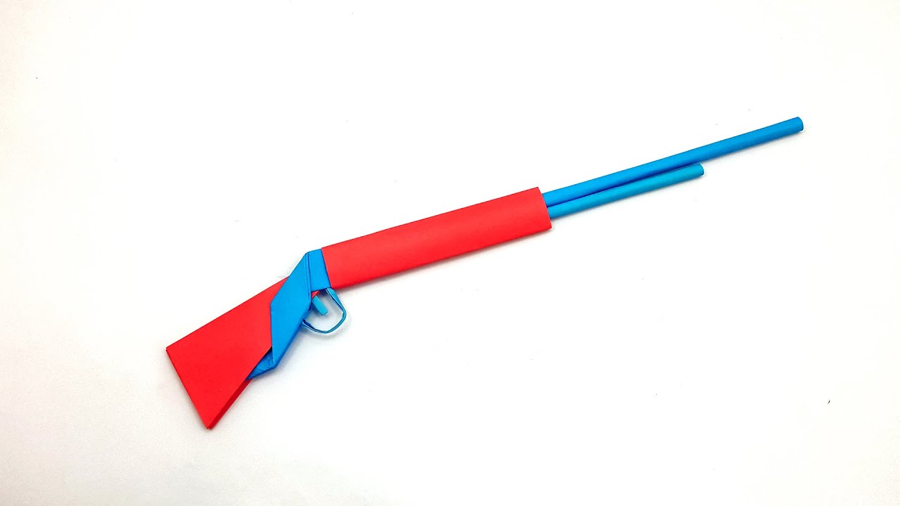 How To Fold Paper Gun | Easy And Fast Making Paper Gun | Paper Gun ...