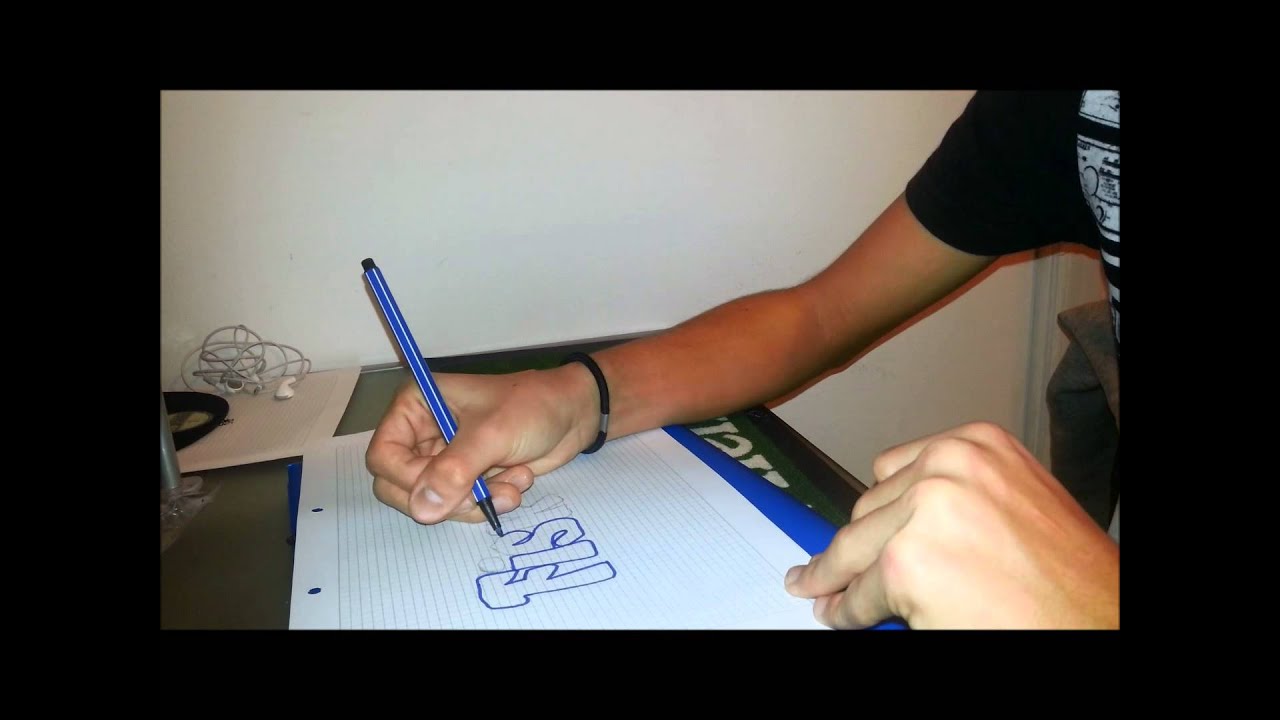 Graffiti on paper- Fisk one. - YouTube