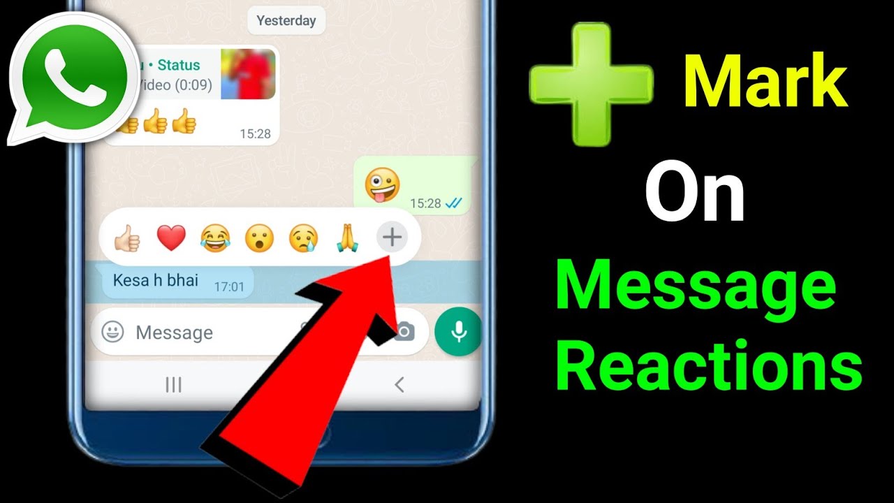 Plus Mark On WhatsApp Message Reactions | WhatsApp Message Reactions ...