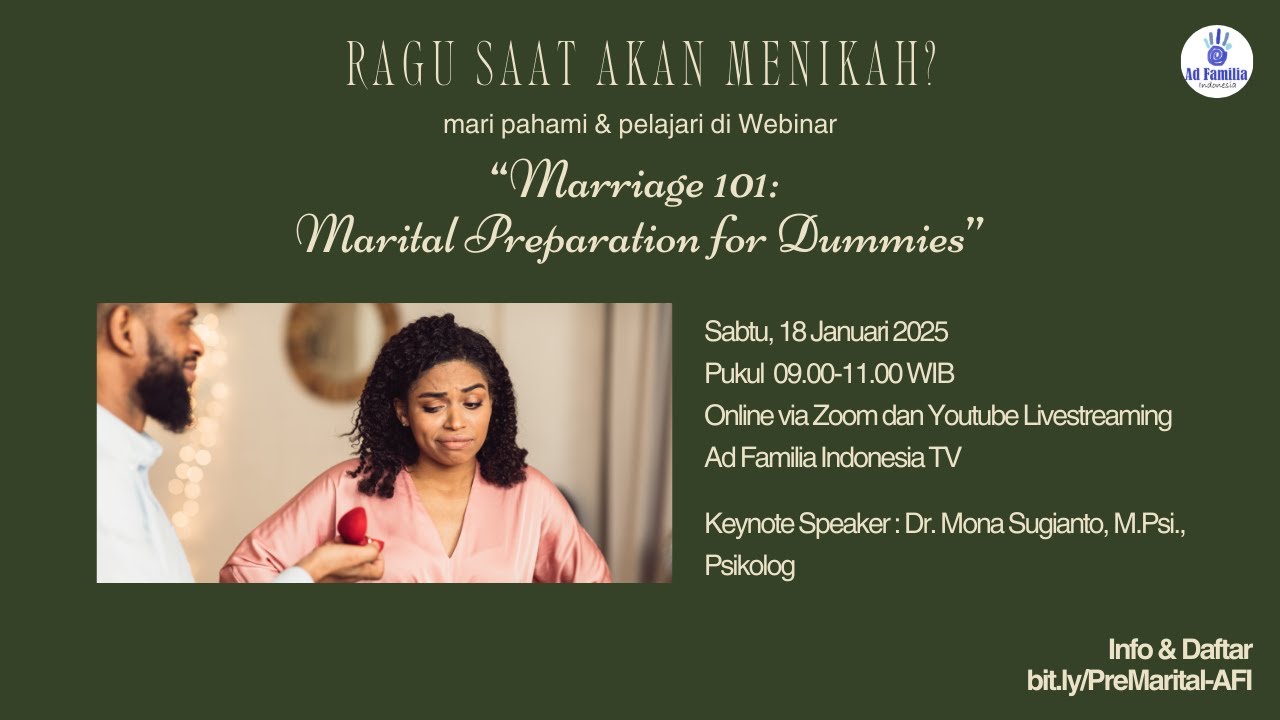 Webinar Marriage 101 : Marital Preparation for Dummies - YouTube