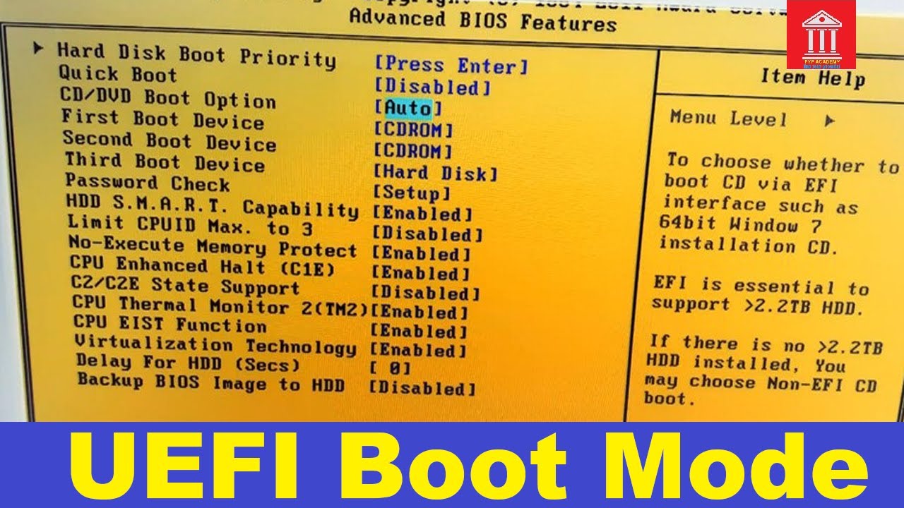 How to enable boot from USB option with UEFI boot mode - YouTube