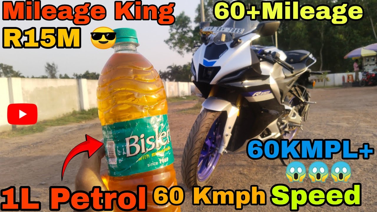After 1st Service R15M 2024 1L Millage Test |Under 60 Kmph Mileage Test ...