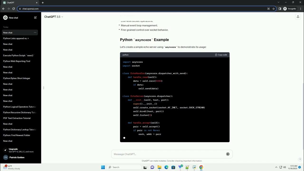 Python asyncore vs plain old C - YouTube