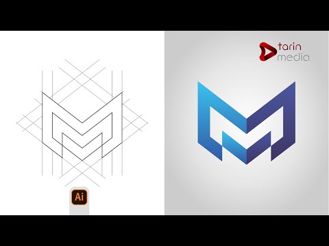 how to do a grid logo design in Illustrator - YouTube