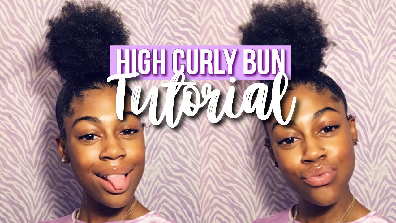 HIGH CURLY BUN TUTORIAL 💜| ANIASALEI - YouTube