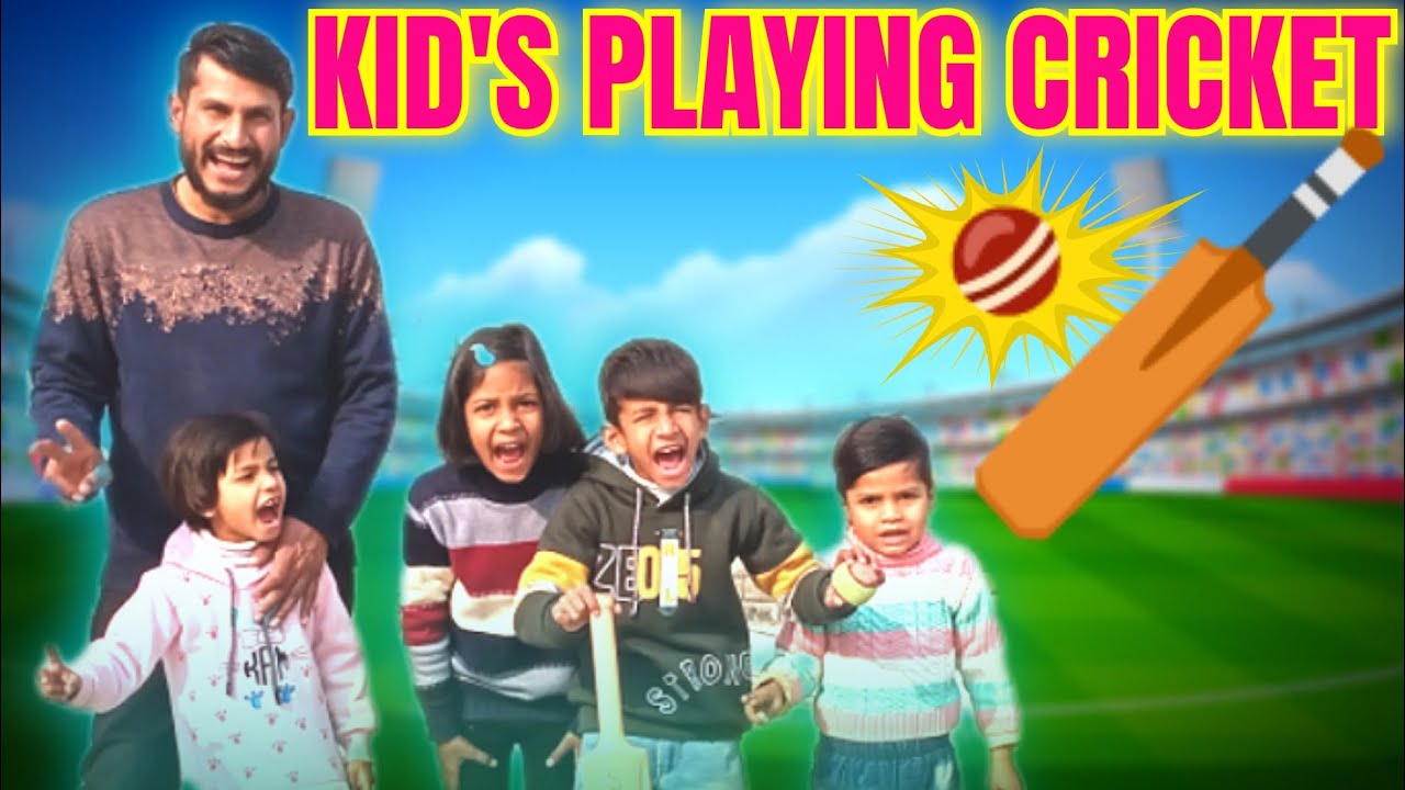 KID'S PLAYING CRICKET 🏏| BEST CRICKET MATCH WITH CHILDREN | ENJOYING ...