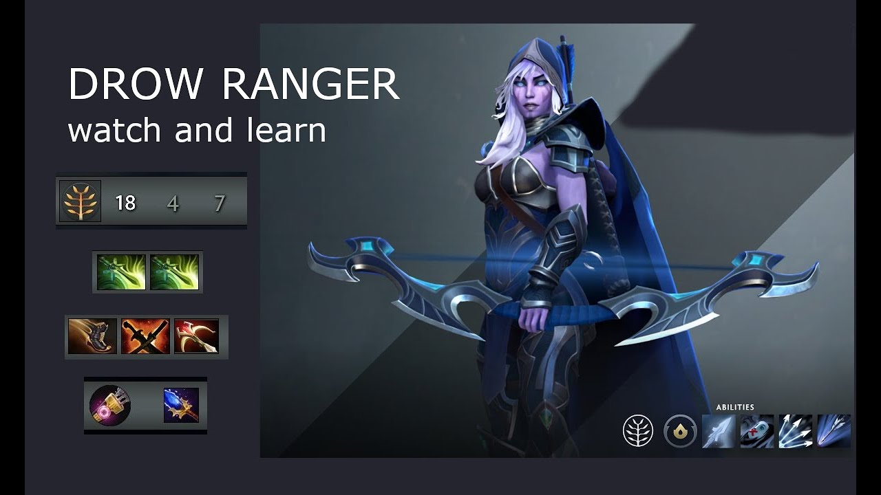 Drow Ranger 18 Kill match (watch & learn) - YouTube