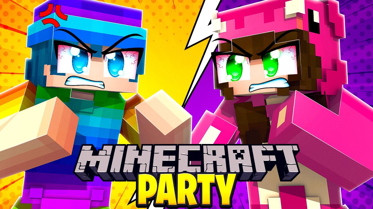 Candy vs. Flauschi in Minecraft Party - YouTube