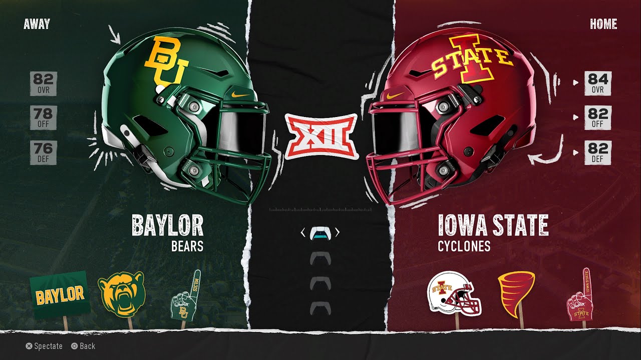 Baylor vs Iowa State Week 6 Simulation 2024 Season - College football ...