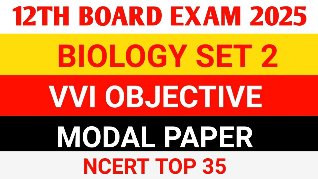 Bihar Board Class 12th Biology Modal Paper 2025 /Inter Science Biology ...