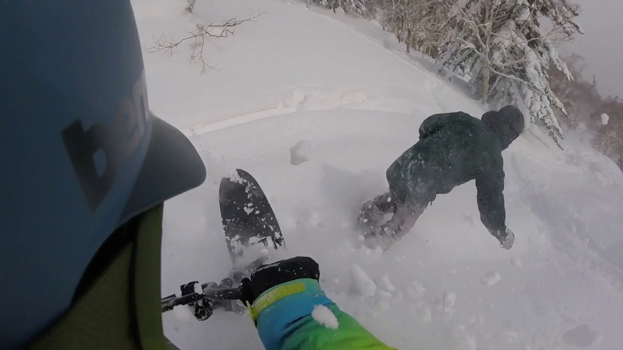 20180307 Snowscoot & Snowboad ride - YouTube