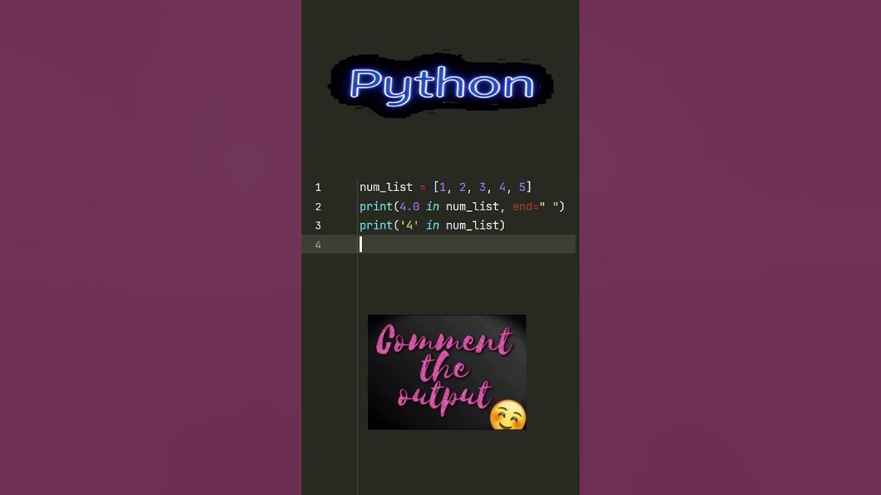 Python questions #1 | #pythonquestions #pythonquiz #pythontutorial - YouTube