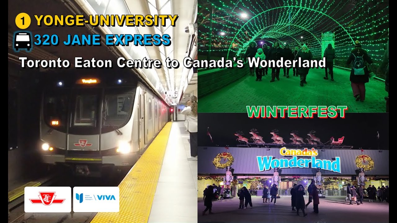 TTC & YRT POV Walk: Toronto Eaton Centre to Canada's Wonderland Via VMC ...