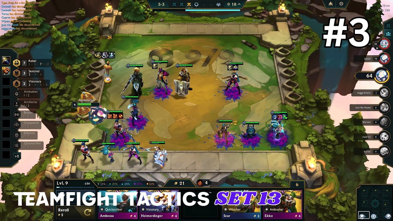 Rebel/Sniper/Visionary Games | League TFT Gameplay (Arcane Set) #3 ...