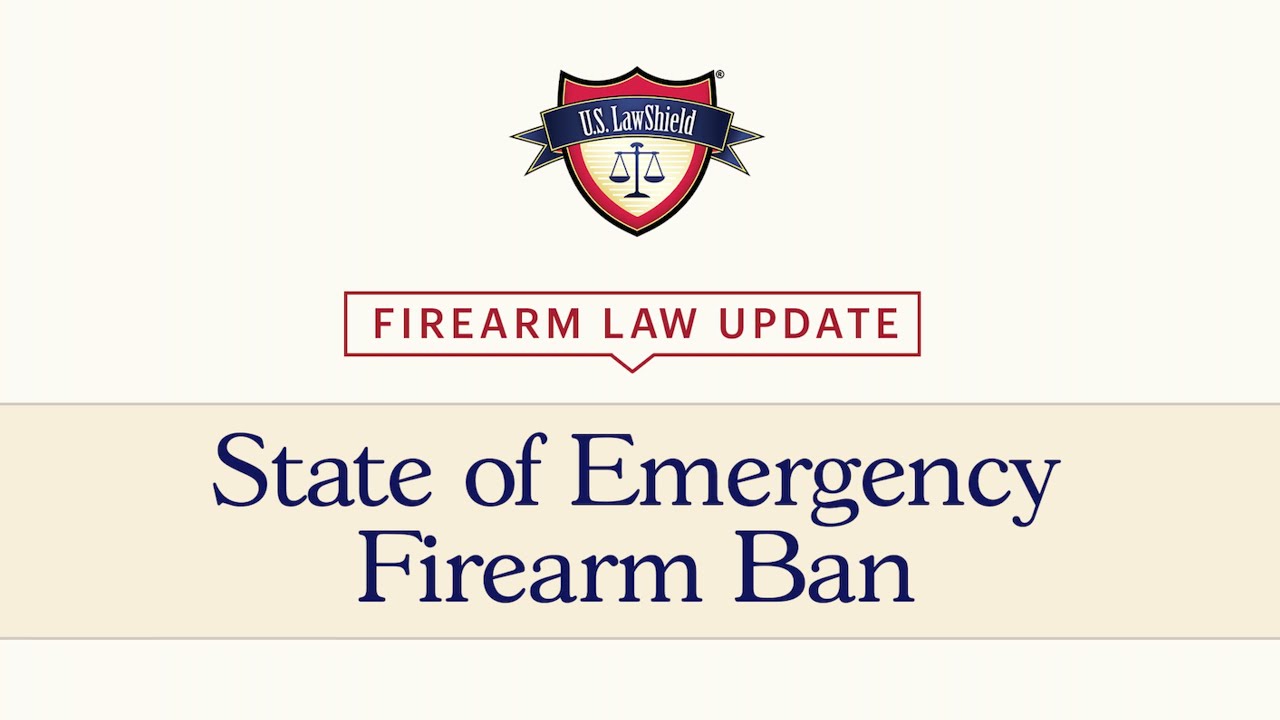 Firearm Law Update: State of Emergency Firearm Ban - YouTube