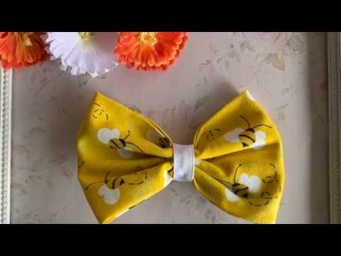 Moño de tela sencillo y fácil - YouTube