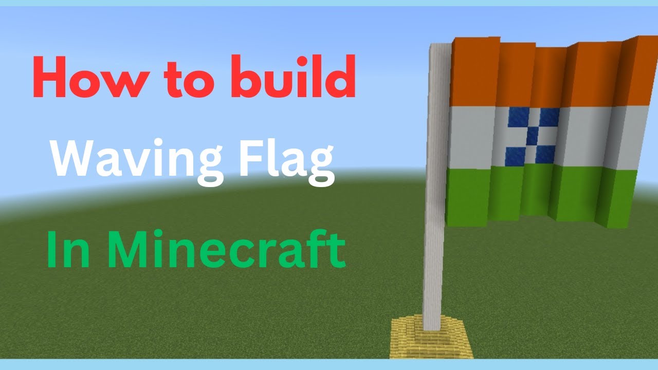 How to build a waving Flag in Minecraft // #minecraft #gaming #tutorial ...