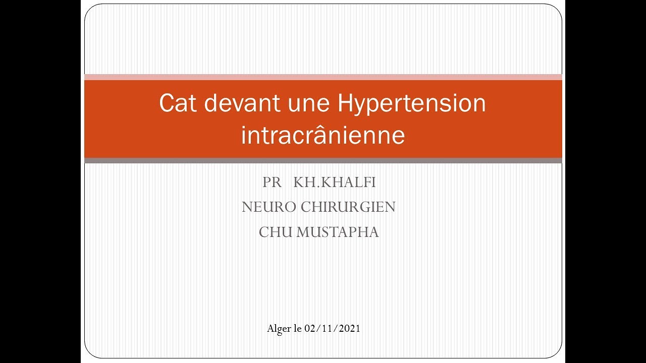 Conduite à tenir devant une HIC- Pr.KHALFI - YouTube
