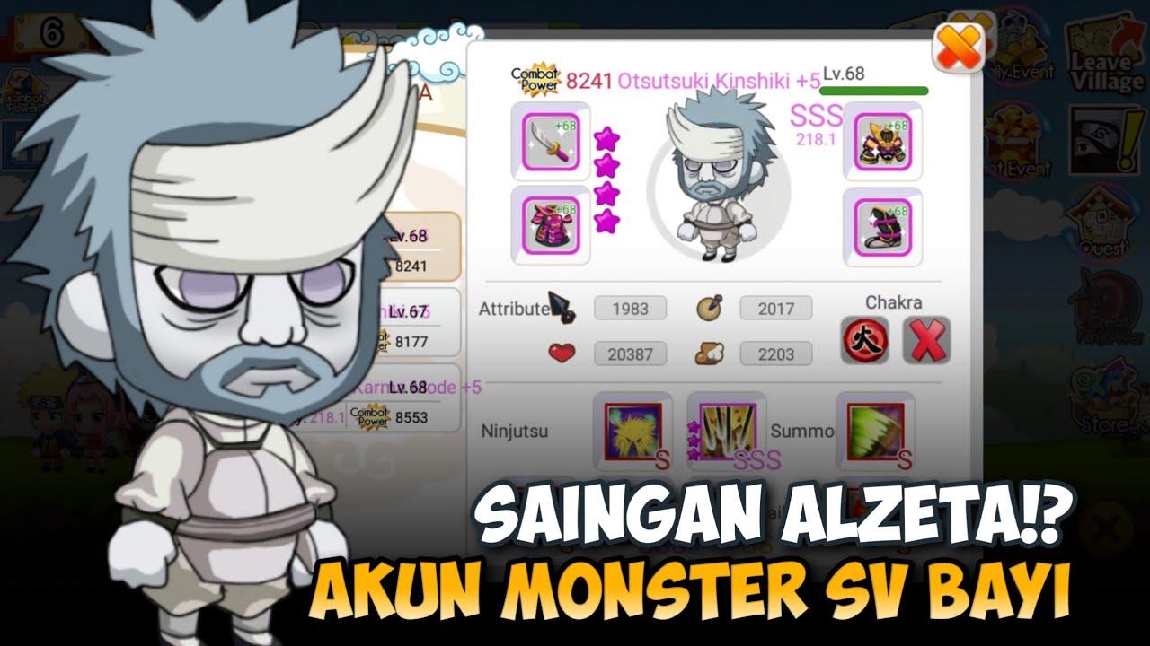 SAINGAN ALZETA!? AKUN MONSTER SERVER BAYI BERASA END GAME | Ninja ...