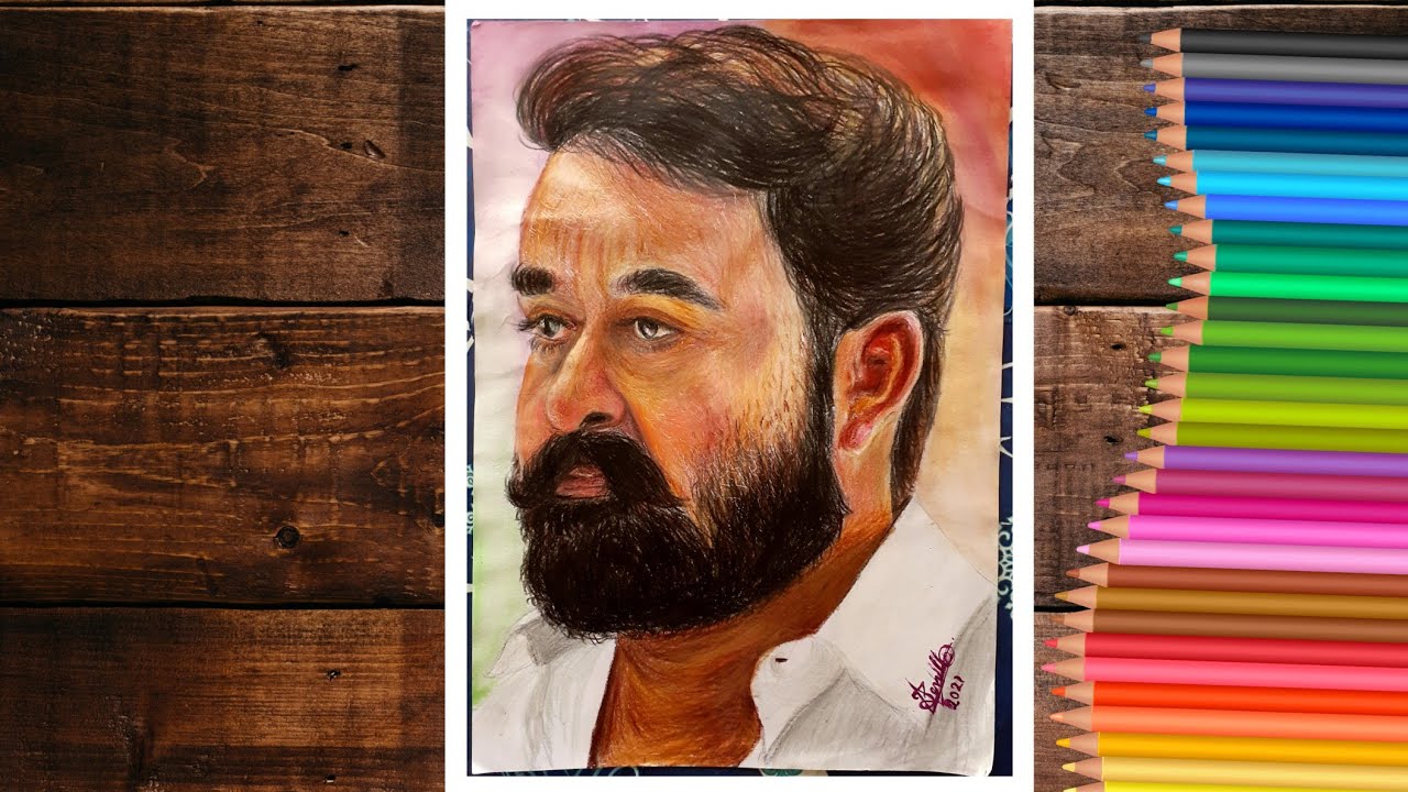 How to draw mohanlal | Realistic pencil drwaing - YouTube