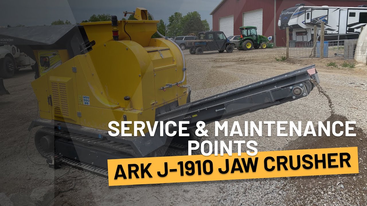 ARK J-1910 jaw crusher - All the service and maintenance points you ...