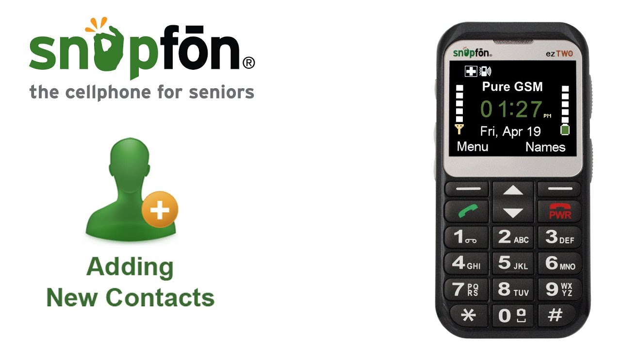 Snapfōn® ezTWO - Adding new contacts - YouTube