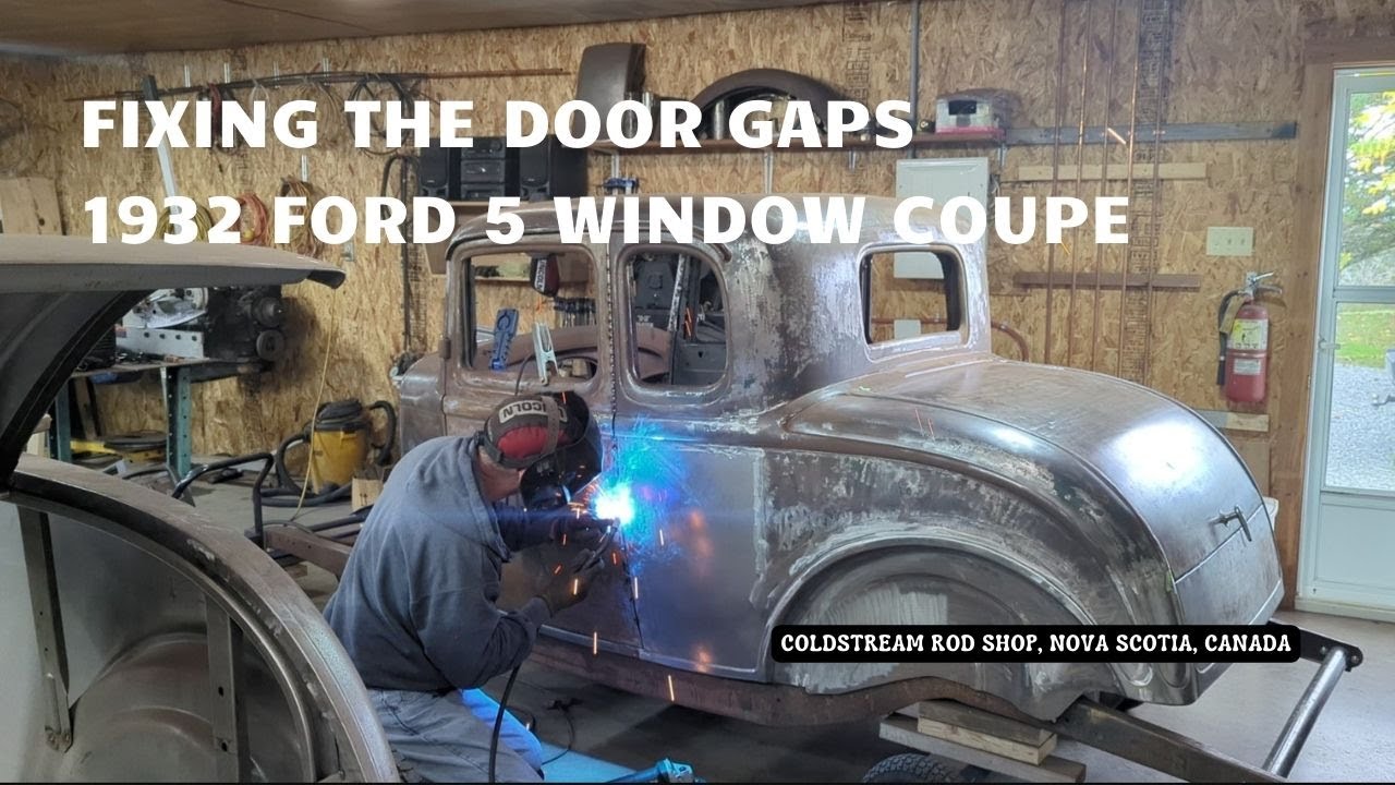 Fitting and Gapping the Doors on the 1932 Ford 5 Window Coupe - YouTube