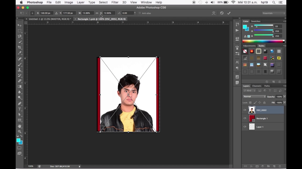 Plantilla para fotografias tamaño infantil en Photoshop - YouTube