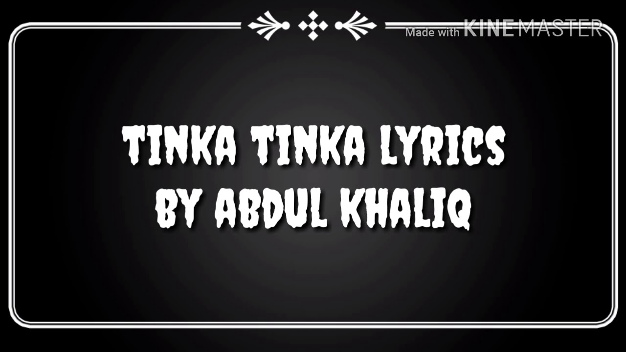 Tinka tinka lyrics | note pe chot - YouTube