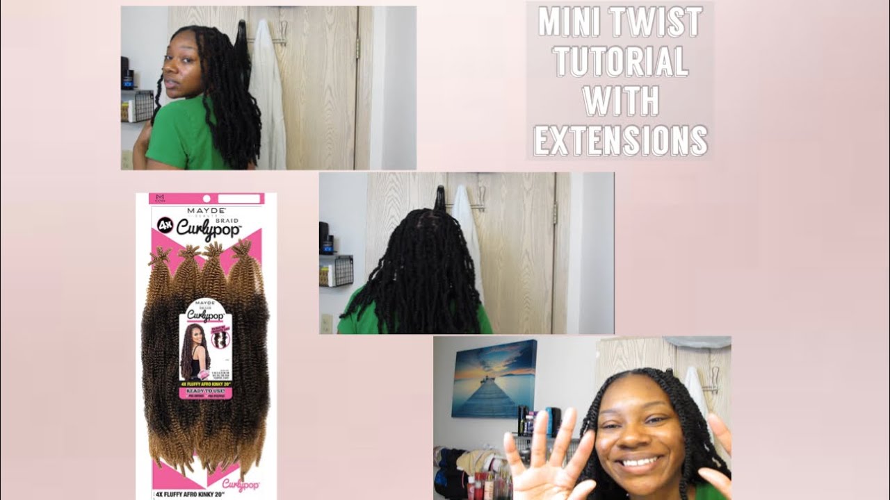Mini Twist With Extensions | Protective Style - YouTube