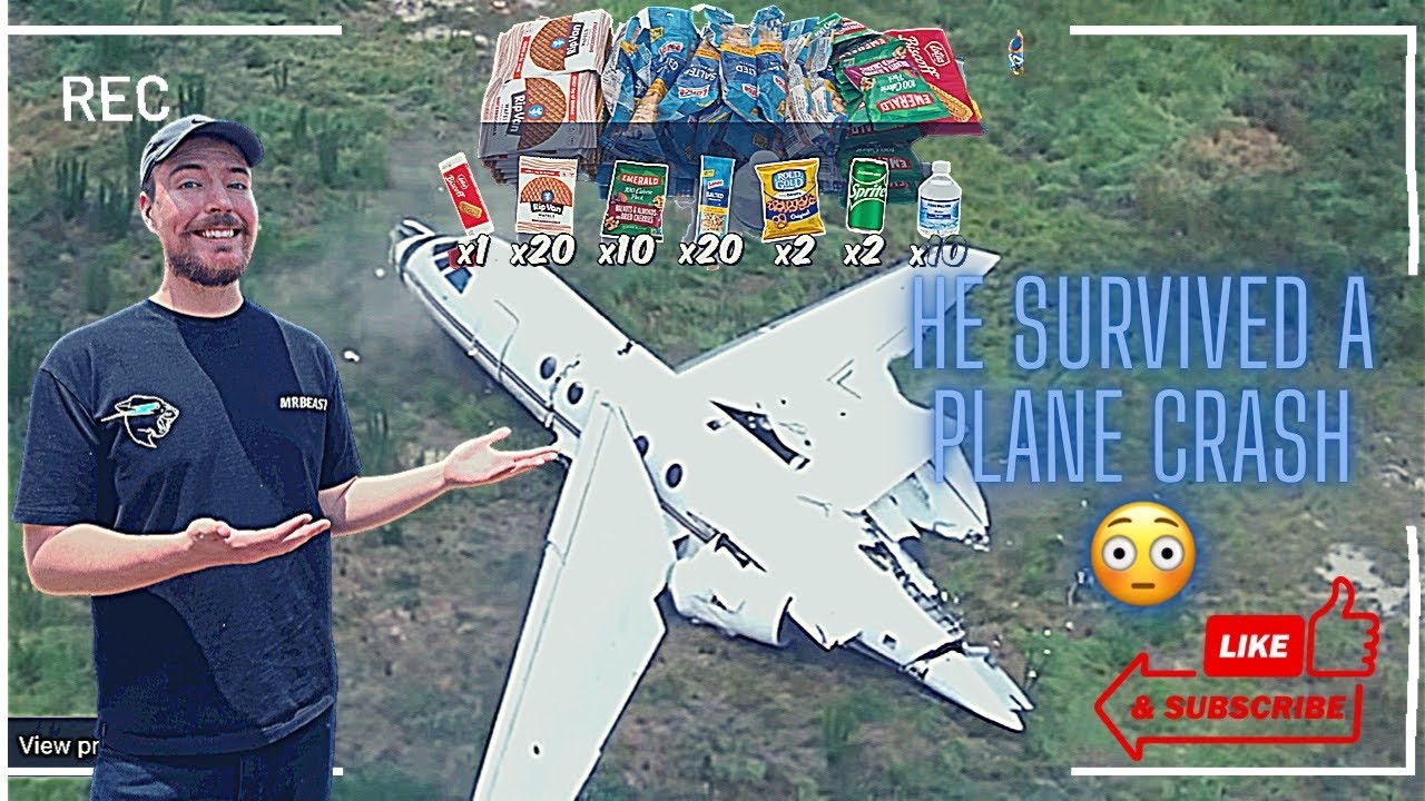 MrBeast *unrealistic* plane crash survival (reaction) video. - YouTube