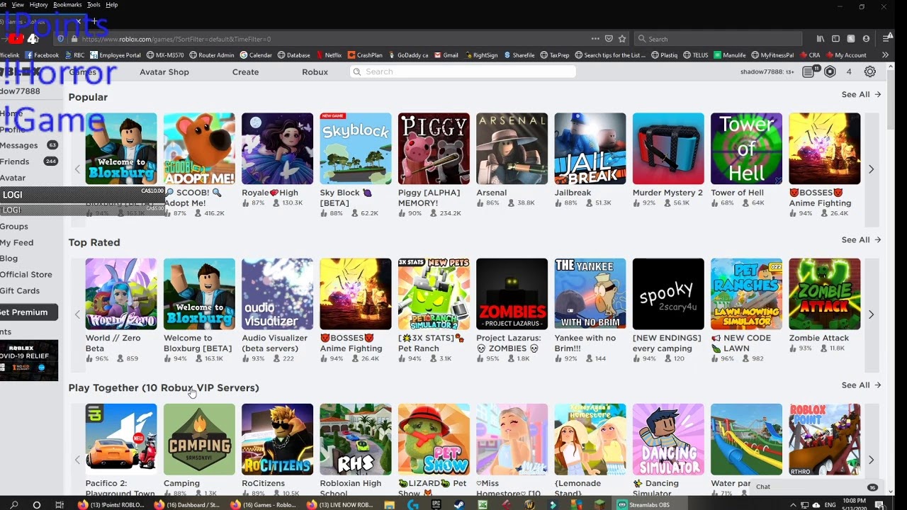 !Points! ROBLOX! Viewer Requested Games! #54 - YouTube