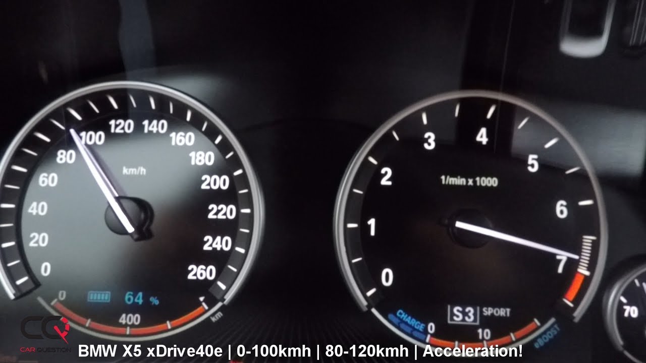 2018 BMW X5 xDrive40e | Acceleration 0-100kmh / 0-60mph - YouTube