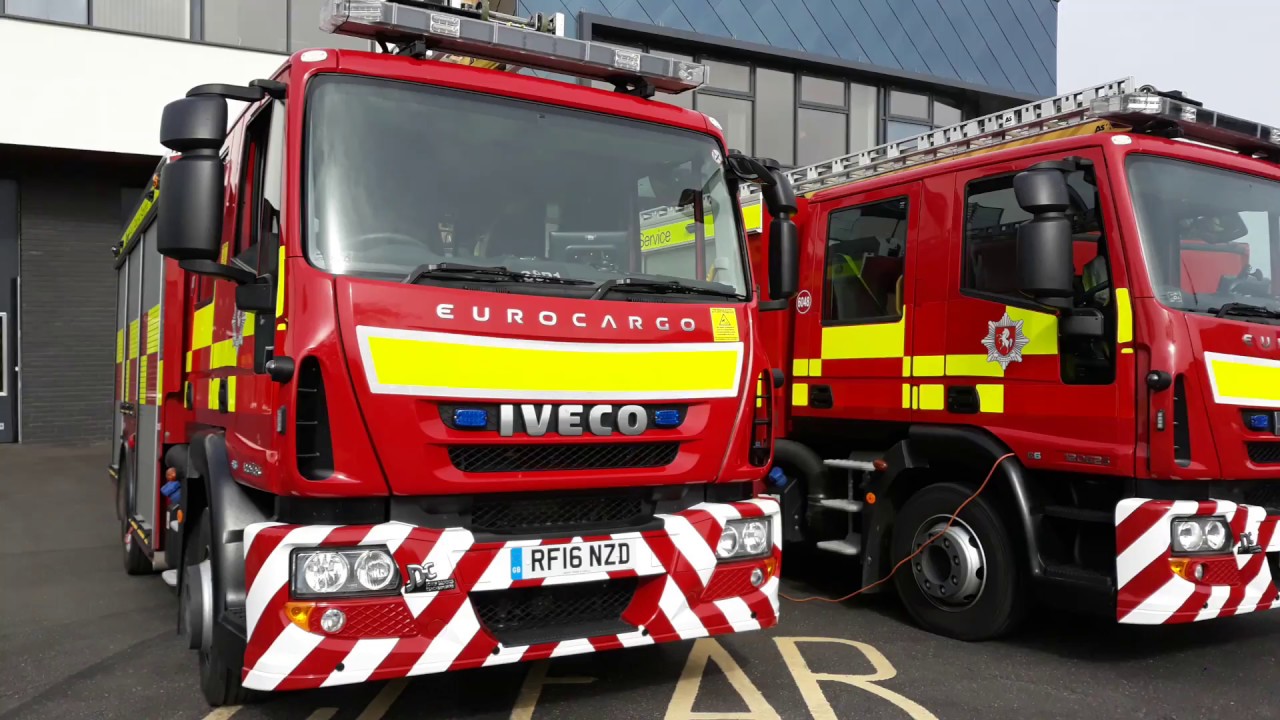 2 Iveco Kent Fire Engines & a MAN fire engine - YouTube