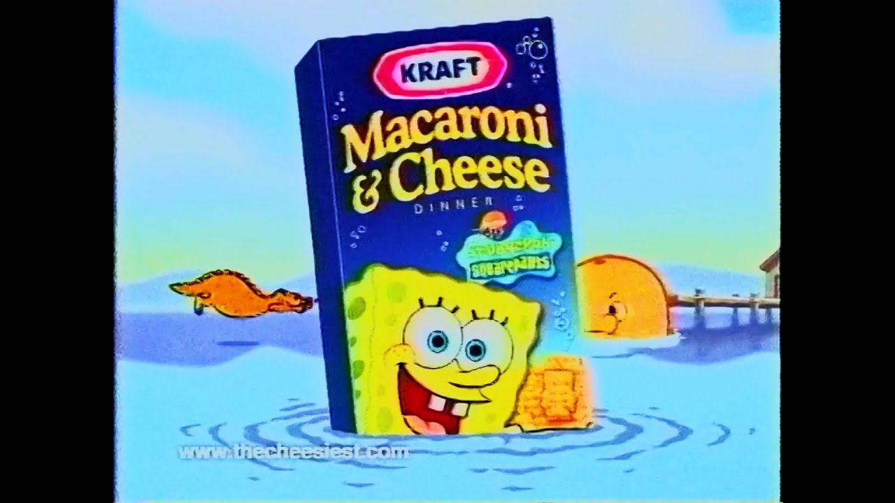 KRAFT SpongeBob SquarePants Macaroni and Cheese Commercial, Nickelodeon ...