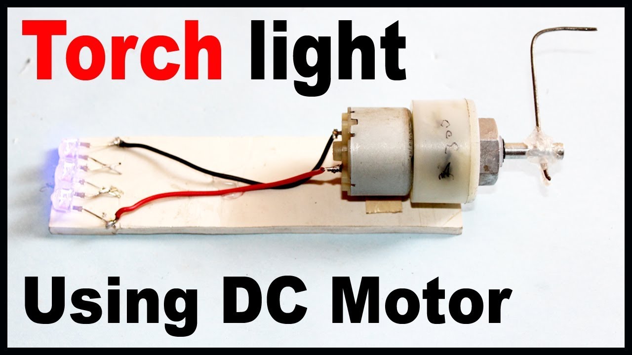 How to make a Torch/Flashlight using DC Motor - Generator - YouTube