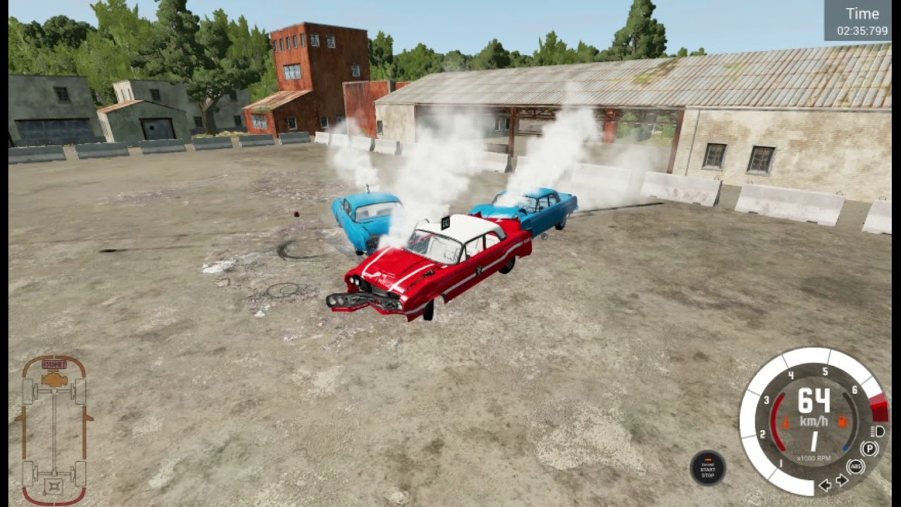WATCH THIS! Convertible derby!! old school derby cars! BeamNG.Drive ...