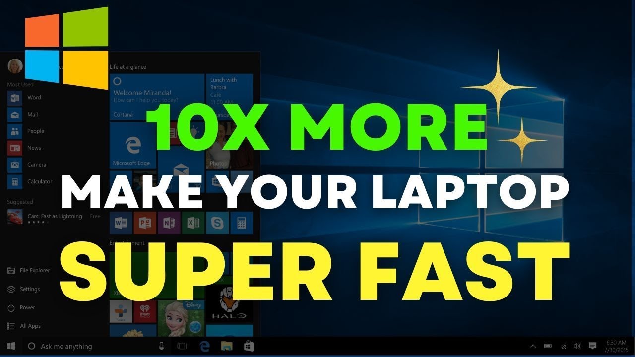 How to speed up Your Windows 10 & Make 4GB RAM Laptop Faster Quickly ...