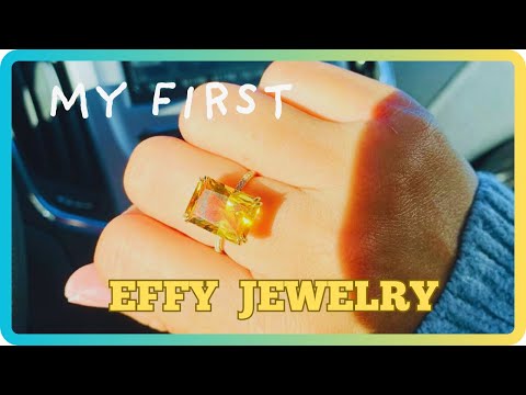Unboxing My New Effy Jewelry 💛 Citrine & Diamond Ring | 14k Yellow Gold Royal Statement Piece